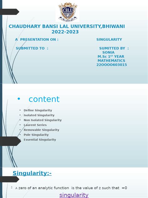 Singularity Of Function Pdf Mathematical Objects Complex Analysis