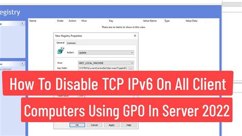 How To Disable TCP IPv On All Client Computers Using GPO In Windows Server YouTube