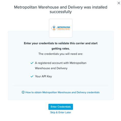 metropolitan warehouse and delivery ltl freight shipperhq docs