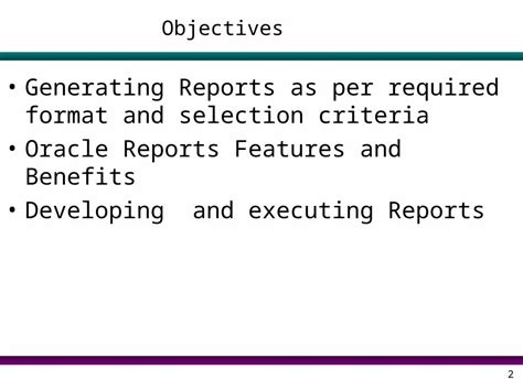 Ppt 1 Oracle Reports Builder 2 Generating Reports As Per Required
