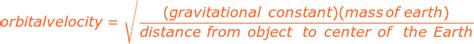 Orbital Velocity Formula