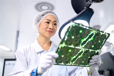 선진 기술 공장에 있는 전자 부품의 품질 관리 컴퓨터 칩 및 인쇄 회로 기판의 품질 검사 개발에 대한 스톡 사진 및 기타 이미지 Istock