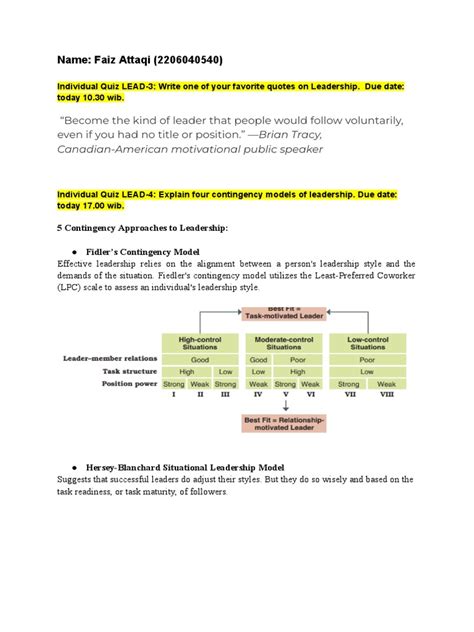 Lead Quiz 3and4 Faiz Attaqi Pdf
