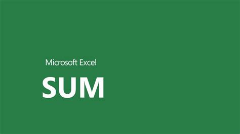 Use Sum Function In Excel 365 2020 Version Youtube