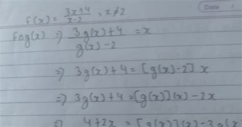 Consider A Function Fx3x4x 2x Is Not2 Find A Function Gx