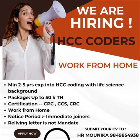 A Mounika On Linkedin We Are Hiring Hcc Coders Up To 50k