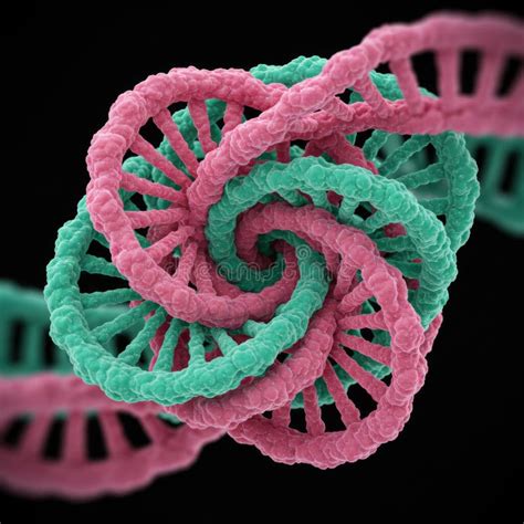 Double Helix Dna Molecular Structure 3d Render Stock Illustration Illustration Of Twisted