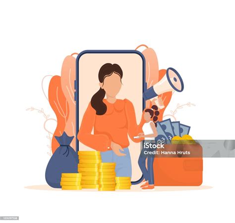 전단지 디자인을 위해 흰색 배경에 메가폰을 들고 있는 친구 남자를 참조하는 템플릿 플랫 스타일로 벡터 그림 리퍼럴 마케팅에 대한