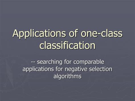 Ppt Applications Of One Class Classification Powerpoint Presentation