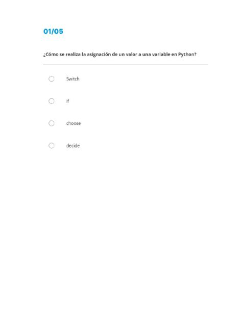 Cómo Se Realiza La Asignación De Un Valor A Una Variable En Python Pdf