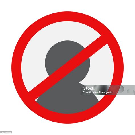 회색 실루엣과 빨간색 금지 기호로 표시된 금지 프로필 기호입니다 벡터 일러스트 레이 션 그래픽 사용자 인터페이스에 대한 스톡 벡터 아트 및 기타 이미지 그래픽 사용자