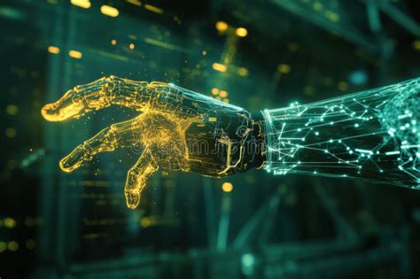 An Abstract Representation Of A Prosthetic Arm Is Visible Showcasing Neural Control With