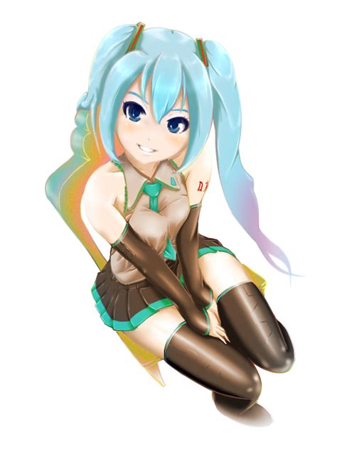 Microsd Pibo Hatsune Miku Vocaloid 00s 1girl Between Breasts