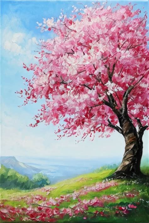Cherry Blossom Tree Art Stunning Nature Inspired Artwork Easy
