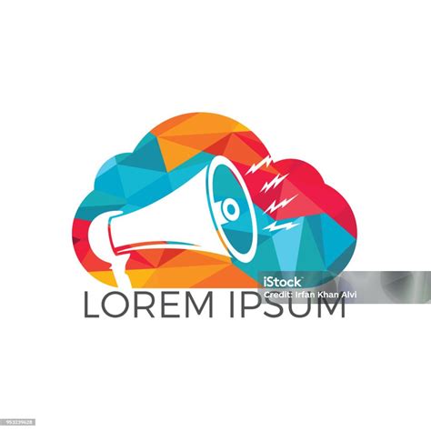 Megaphone And Cloud Vector Design Stock Illustration Download Image Now Applying