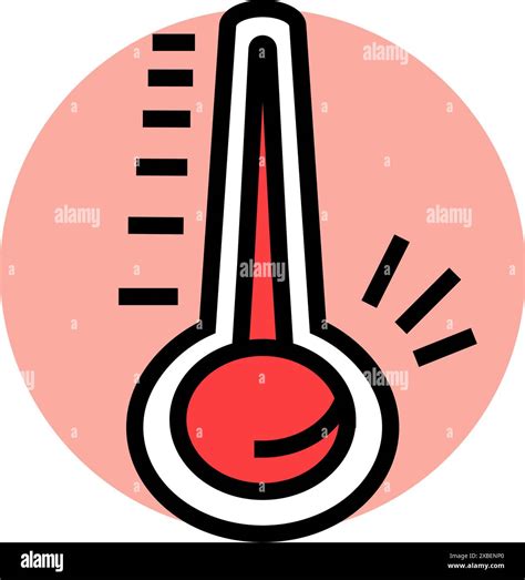 Rising Temperature Gauge Progress Color Icon Vector Illustration Stock