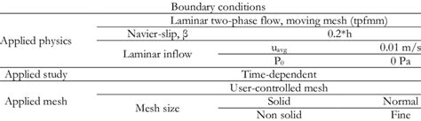 boundary conditions in the simulation download scientific diagram