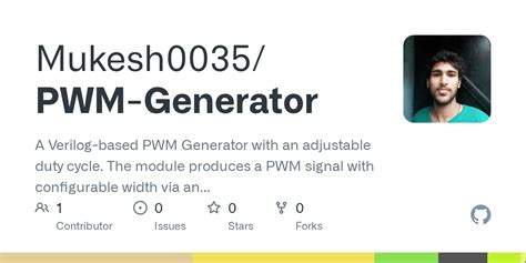 Github Mukesh0035pwm Generator A Verilog Based Pwm Generator With