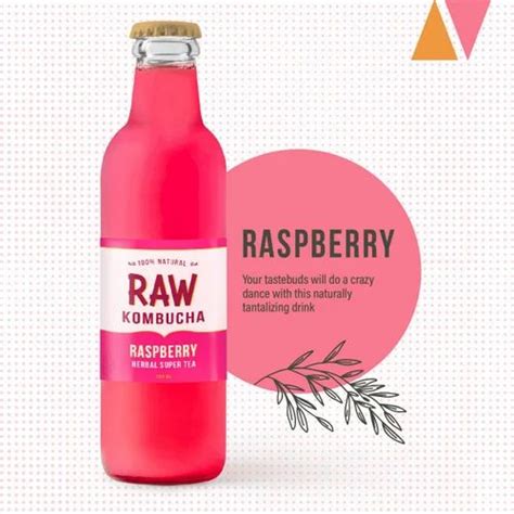 Raw Kombucha Raspberry Healthy Drinks Packaging Size 250 Ml