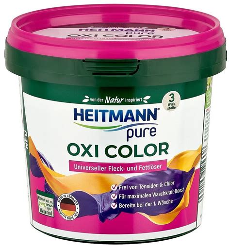 Heitmann Pure Oxi Color пятновыводитель для цветных тканей 500 г ...