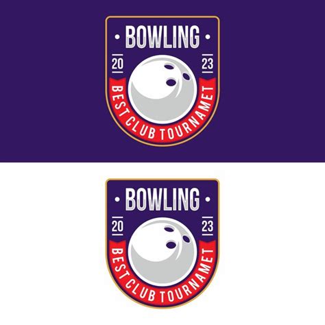 볼링 스포츠 로고 디자인 벡터 일러스트 레이 션 프리미엄 벡터