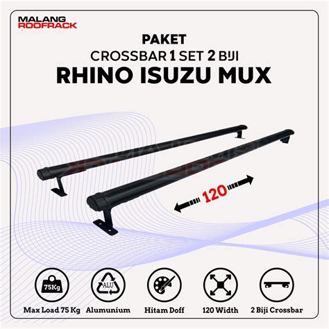 Jual Crossbar Rhino Custom Bracket Fit Roofrail Isuzu Mux Shopee