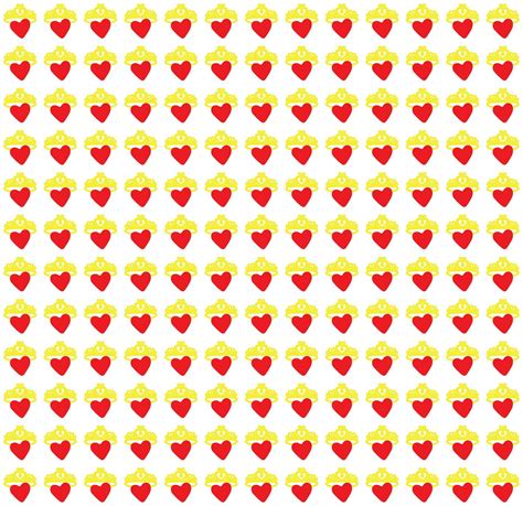 Vector Seamless Pattern Simple Repeating Texture With Chaotic Hearts