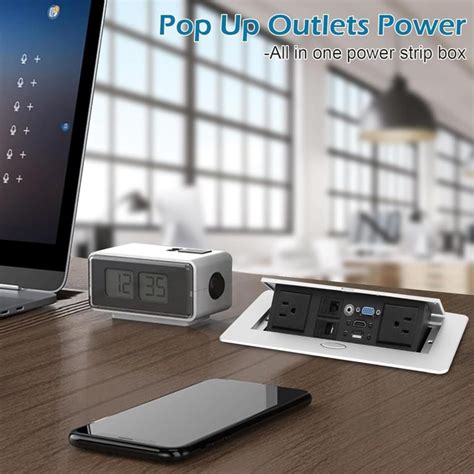 Ant Esports Aemds412 Table Pop Up Power Outlet White Ant E Sports