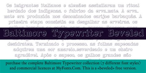 Baltimore Typewriter Beveled Font