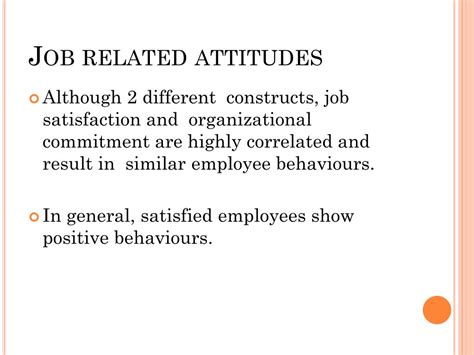 Ppt Job Related Attitudes Powerpoint Presentation Free Download Id3127680