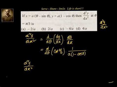 IIT JEE Sample Question Parametric Differentiation YouTube