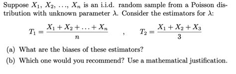 Solved Suppose X1 X2 … Xn Is An I I D Random Sample From A