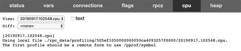 Cpu Profiler无法显示图像 · Issue 923 · Apachebrpc · Github