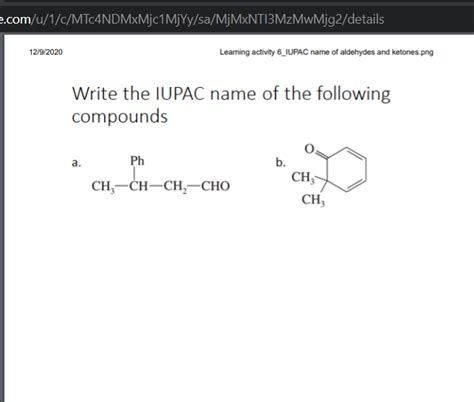 Can You Help Me Finding The Iupac Names For Those R Chemhelp