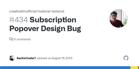 Subscription Popover Design Bug · Issue 434 · Creativetimofficial