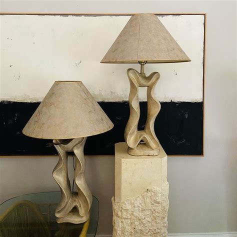 Plaster Table Lamp Etsy