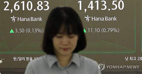 코스피 장중 상승 전환해 2620선 터치코스닥 14 강세