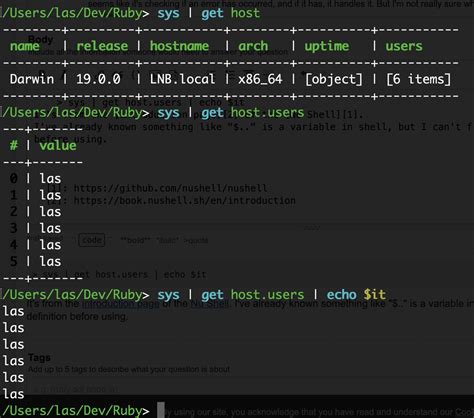 Whats The It In A Shell Command Stack Overflow