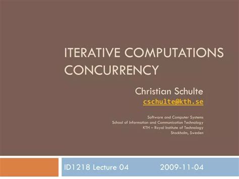 Ppt Iterative Computations Concurrency Powerpoint Presentation Free