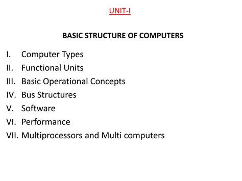 SOLUTION: Unit i basic structure of computer - Studypool