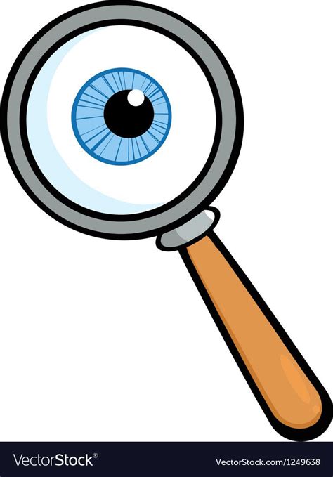 Magnifying Glass With Eye Ball Vector Image On Vectorstock Gambar