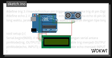 Sensor Ultrasonik Wokwi Esp32 Stm32 Arduino Simulator