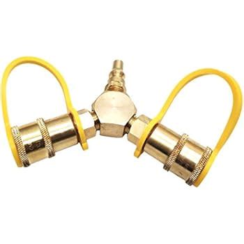 Amazon Com MENSI 250 Type 3 Way Splitter 1 4 Plug Propane Quick Connect For RV S Grill