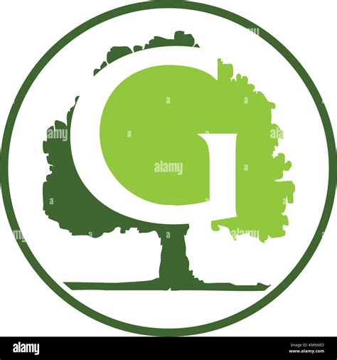 Oak Tree Letter G Stock Vector Image Art Alamy
