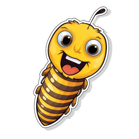 Premium Ai Image Honeybee Larva Repeated Please Ignore Sticker