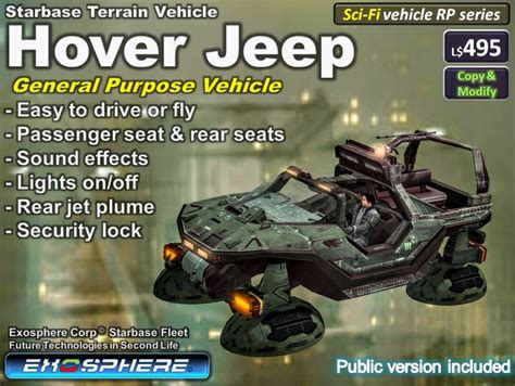 Second Life Marketplace Hover Jeep