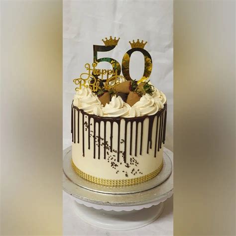 50th Birthday Drip Cake With Swiss Meringue Drip Cakes Cake
