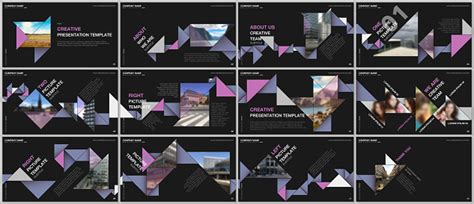 최소한의 프리젠 테이션 디자인 다채로운 삼각형 종이 접기 종이 요소와 포트폴리오 벡터 템플릿 프리젠 테이션 슬라이드 전단지 전단지 브로셔 커버 보고서 마케팅을위한 다목적