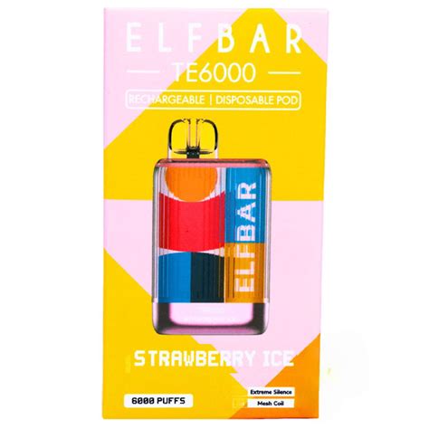 Elf Bar Te6000 Disposable Vape 6000 Puffs 14ml 19 00