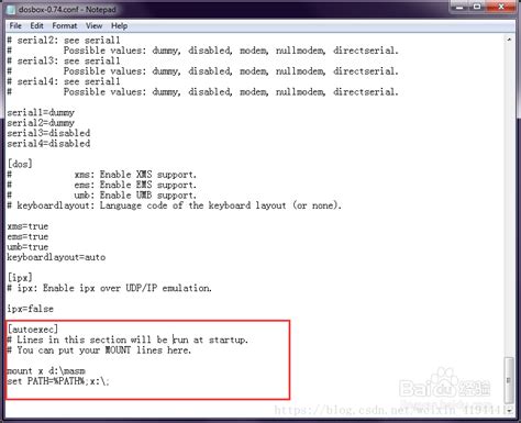 dosbox下载并配置masm环境变量的方法 dosbox link 、masm下载 csdn博客